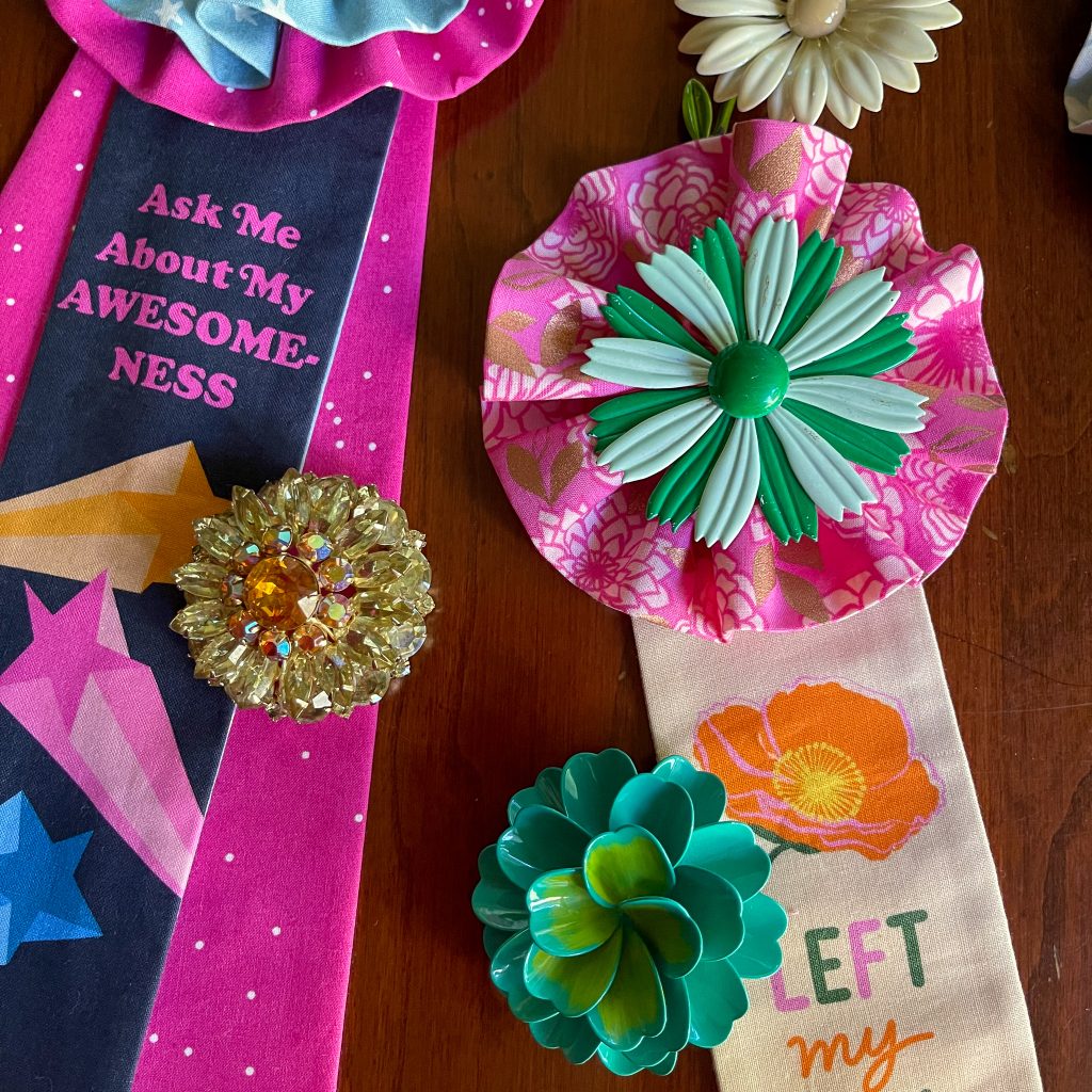 Pep Talk 2 Panel Sew Along Week 2 Award Ribbons + Bookmarks with Megan ...