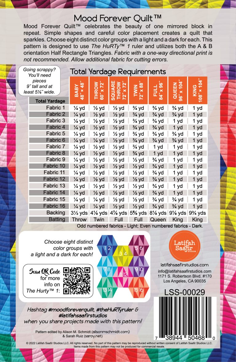 Latifah Saafir Studios Mood Forever Quilt Pattern - Sewtopia