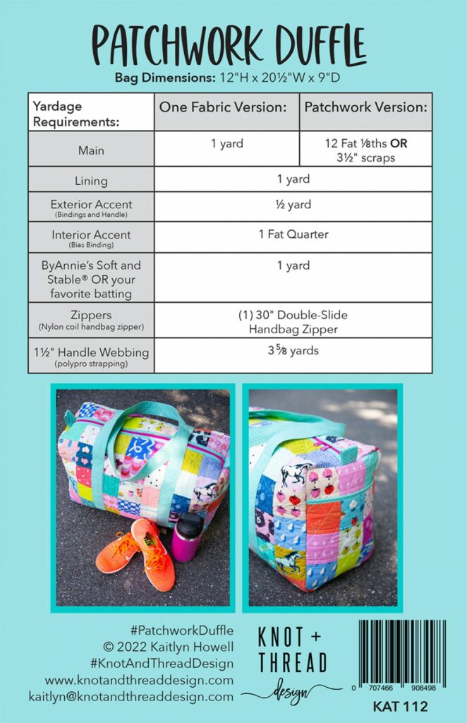 Knot and Thread Designs Patchwork Duffle - Sewtopia