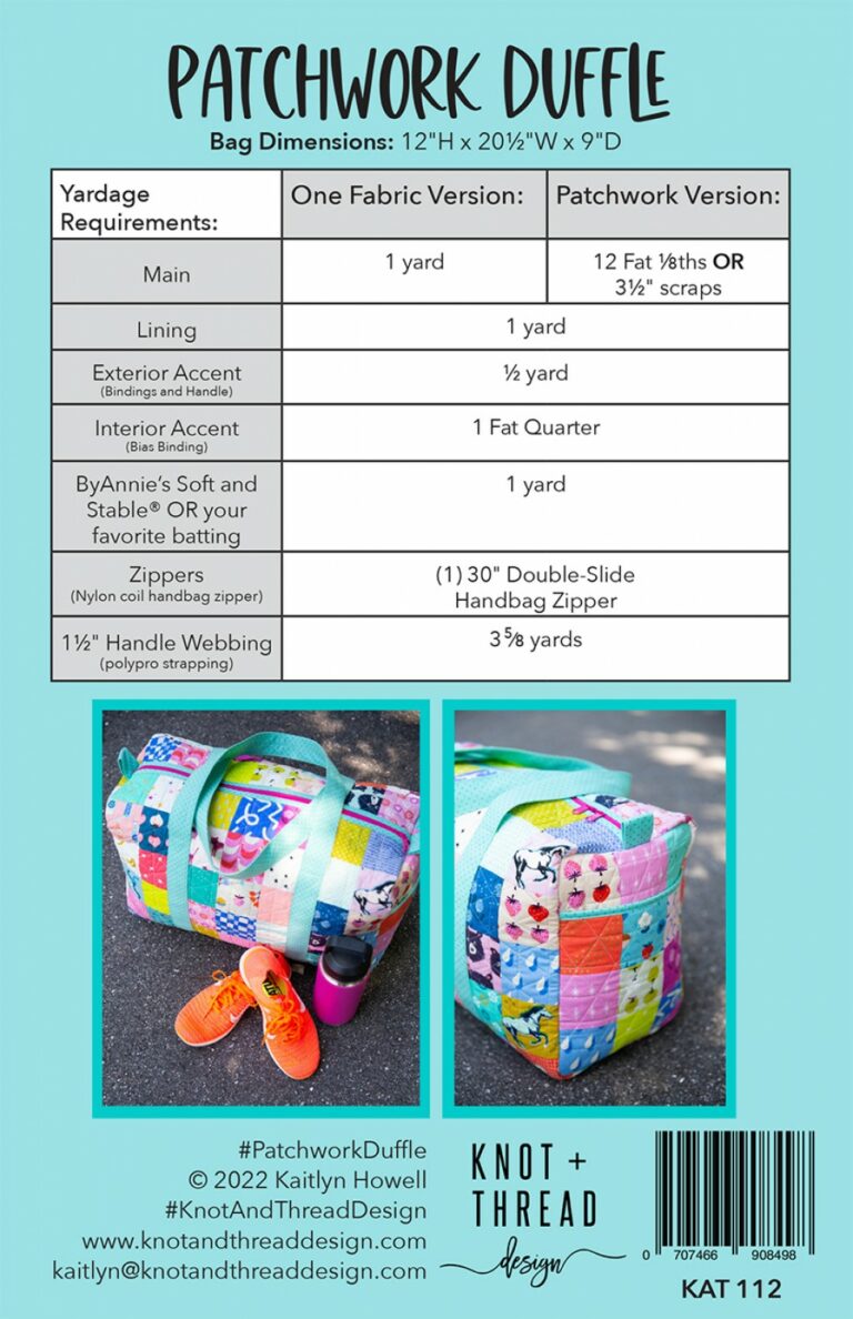 Knot and Thread Designs Patchwork Duffle - Sewtopia