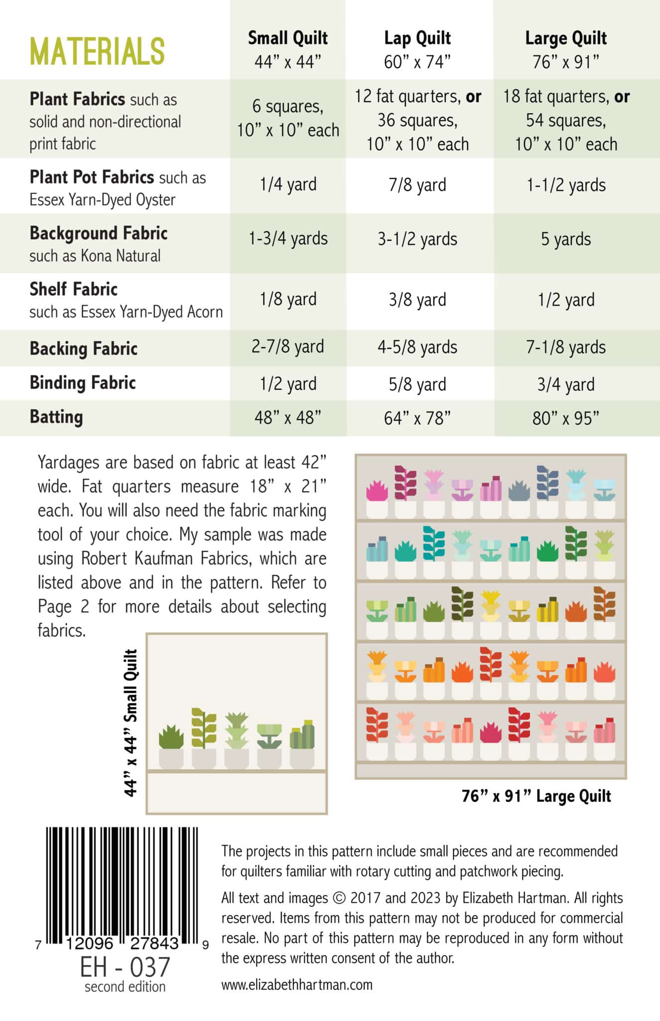 Elizabeth Hartman Greenhouse Quilt Pattern - Sewtopia