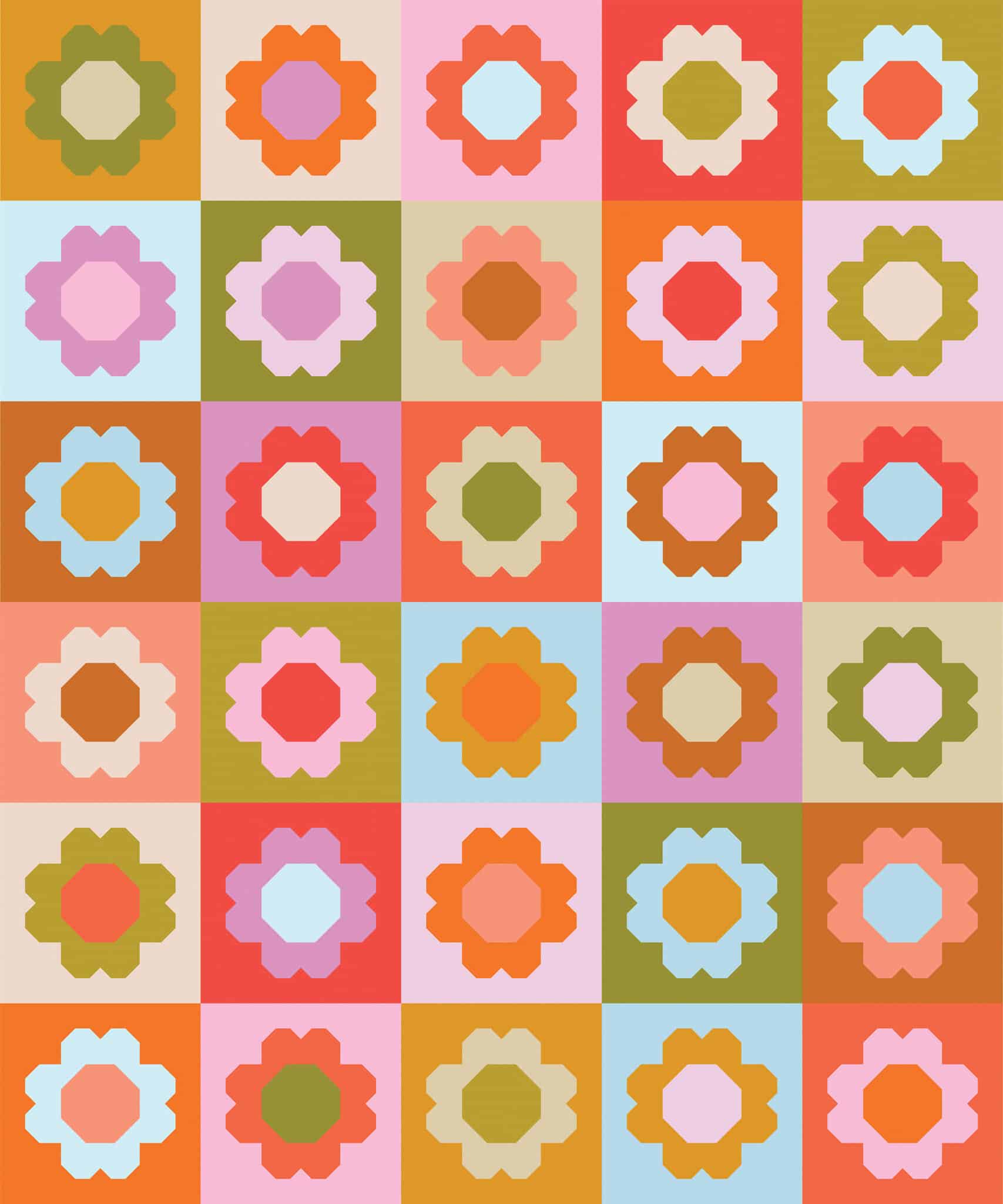 Pen + Paper Patterns Best Buds Retro Quilt Kit - Sewtopia