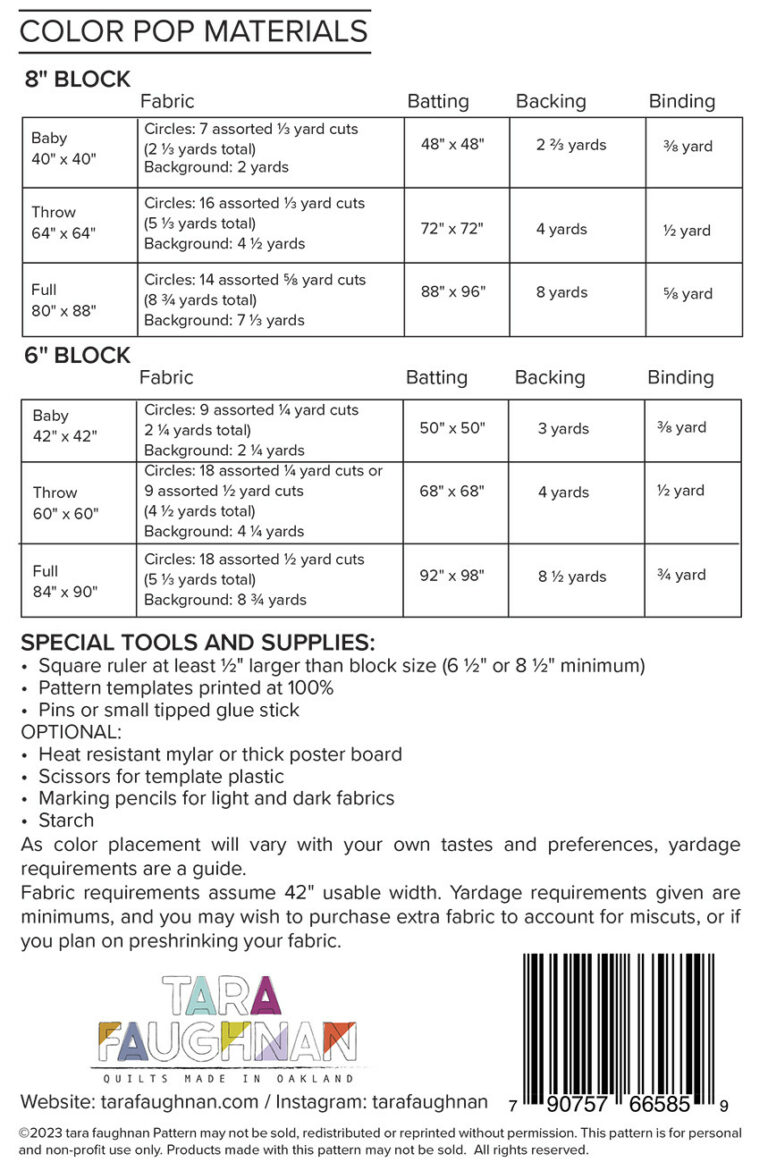 Tara Faughnan Color Pop Quilt Pattern - Sewtopia