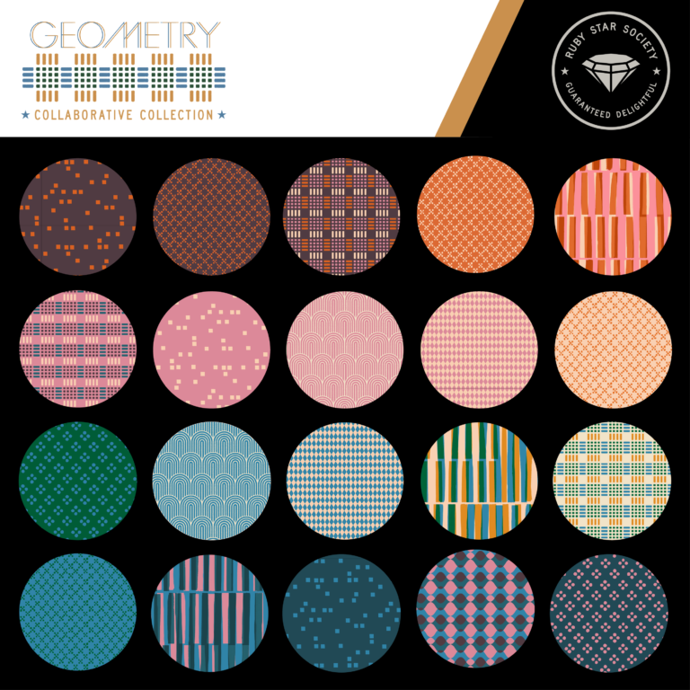 Ruby Star Rising Collaborative Geometry Fat Quarter Bundle - Sewtopia