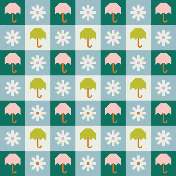 Pen + Paper Patterns Chance of Rain Morning Mist Quilt Kit - Sewtopia