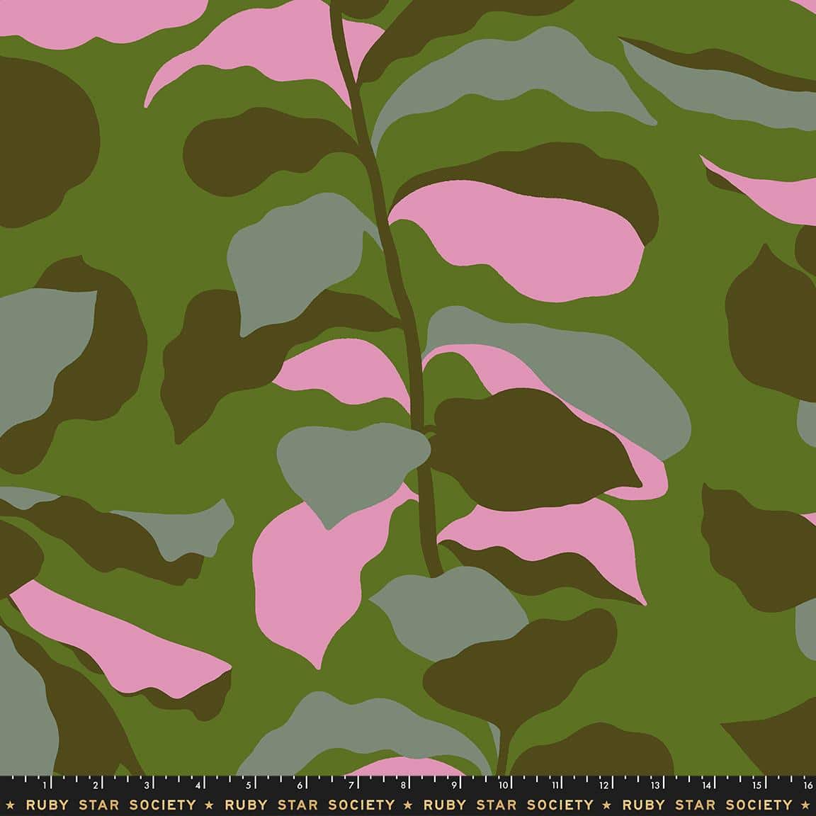 Ruby Star Rising Collaborative 108" Quilt Back Calathea Fiddle Leaf ...