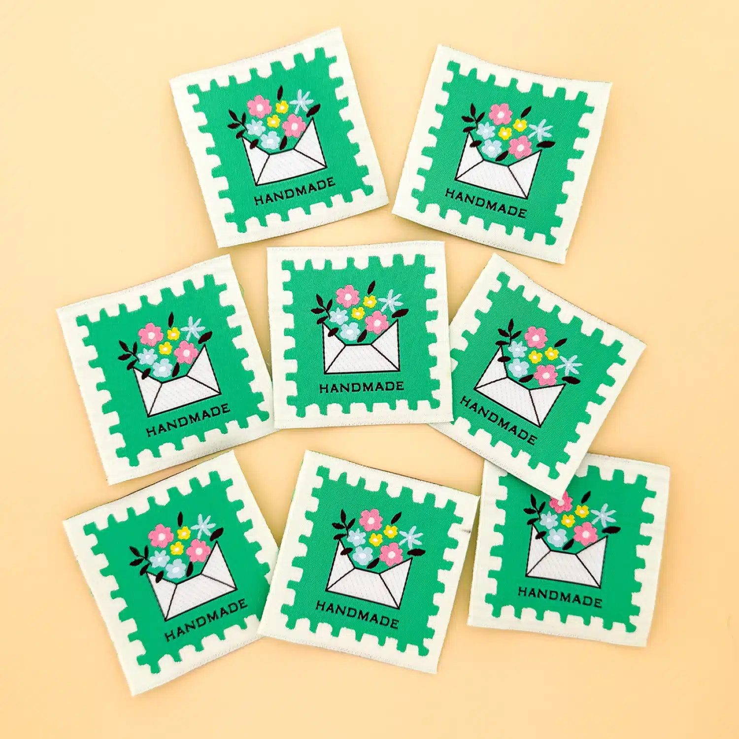 Minki Kim Sewing Illustration Bloom Note Woven Labels - Sewtopia