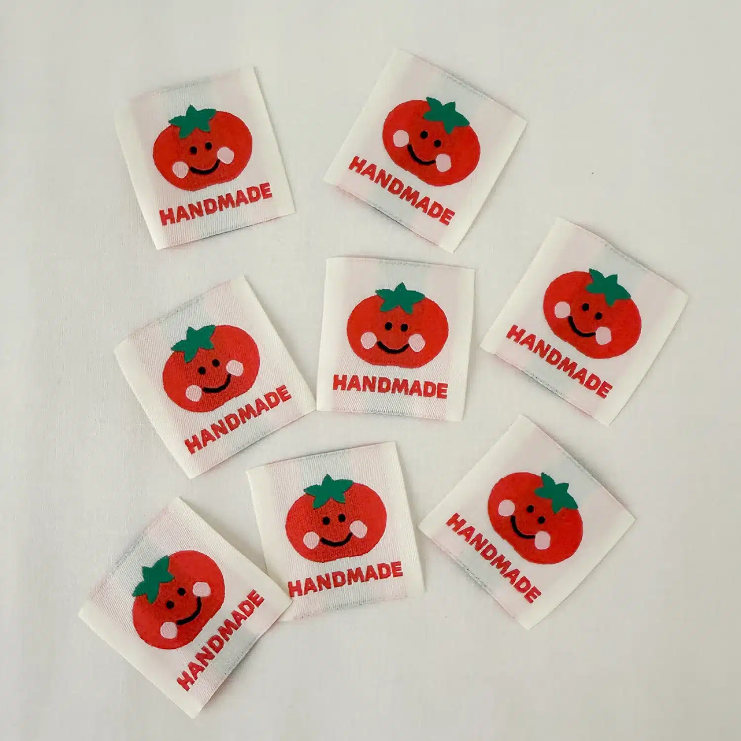 Minki Kim Sewing Illustration Tomato Handmade Woven Labels - Sewtopia