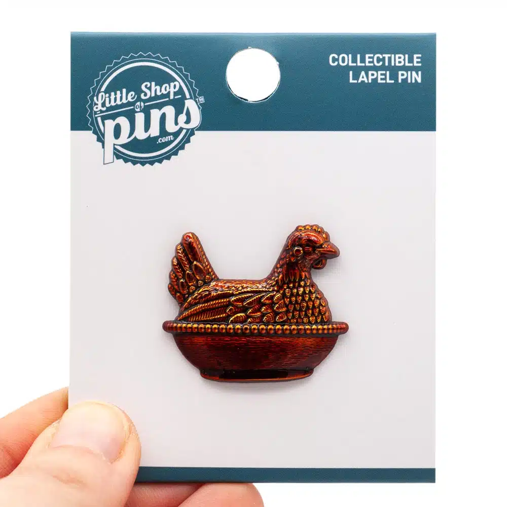 Little Shop of Pins Antique Chicken Dish Pin Amber - Sewtopia