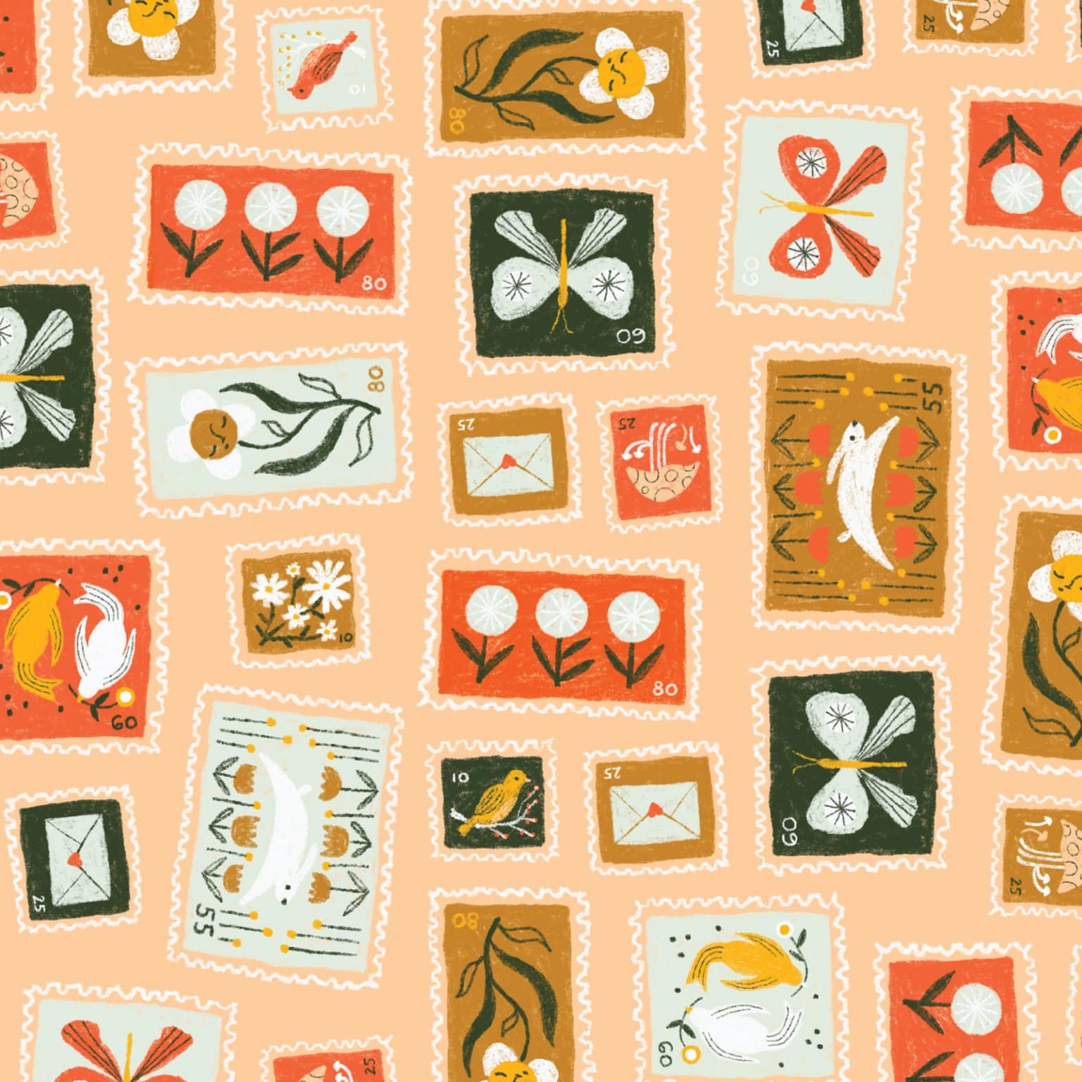 Cloud 9 Fabrics - Meenal Patel Snail Mail Stamp Collection - Sewtopia